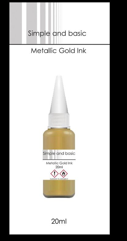 Simple and Basic Metallic Gold Ink Ink SBI 004 - SIimple and Basic Ink ...