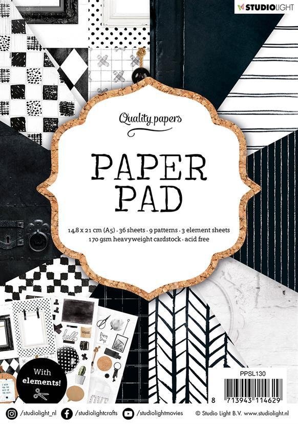 STUDIO LIGHT PAPER PAD A5 36 ARK PPSL130 - Studio Light Blokke - LARSEN ...