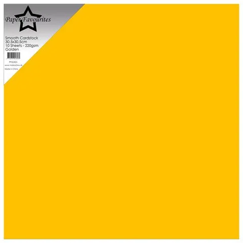 Paper Favourites Smooth Cardstock "Golden" 30,5x30,5 PFSS503 - Paper ...