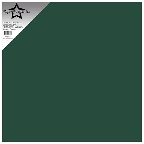 Paper Favourites Smooth Cardstock "Deep Green" 30,5x30,5 PFSS508 ...