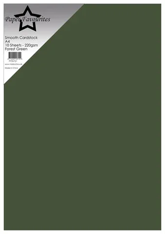 Paper Favourites Smooth Cardstock "Forest Green" PFSS721 A4 - Paper ...