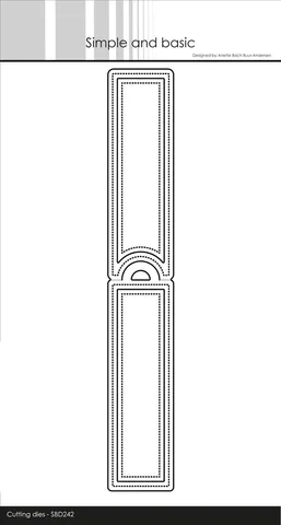 Simple and Basic - SBD242 - Long narrorw tag with add-ons - Simple and Basic Dies - LARSEN HOBBY