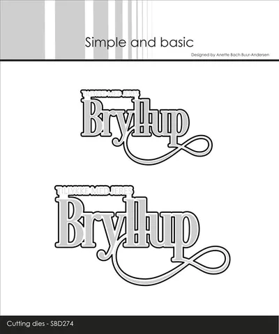 Simple and Basic - SBD274 "Tillykke med jeres bryllup" - Simple and Basic Dies - LARSEN HOBBY
