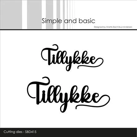 Simple and Basic die "Tillykke" SBD415 - Simple and Basic Dies - LARSEN HOBBY