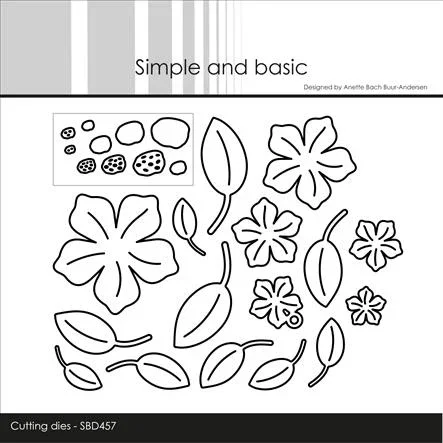 Simple and Basic die "Flowers and Leaves #2" SBD457 - Simple and Basic Dies - LARSEN HOBBY