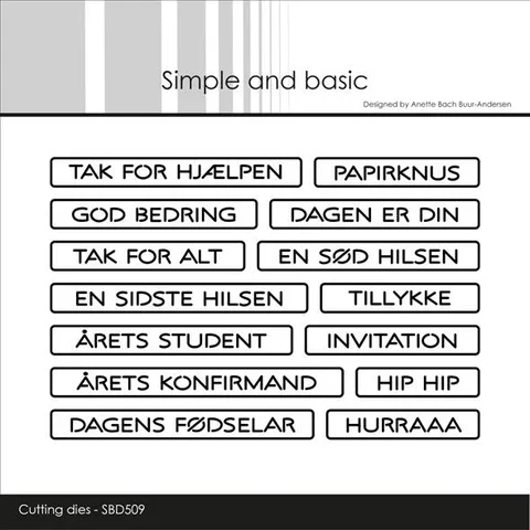 Simple and Basic die "Banner texts" SBD509 - Simple and Basic Dies ...